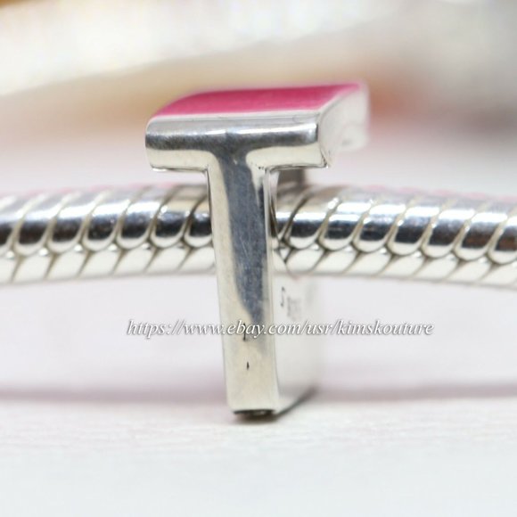 Pandora | Jewelry | Pandora Letter T Alphabet Reversible Bead Charm ...